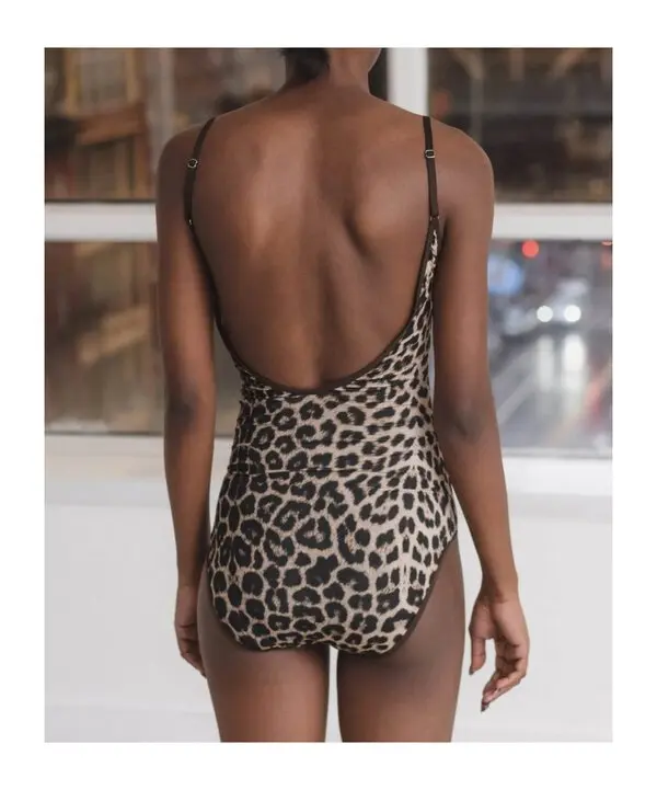 BASERANGE Emily Leopard-print Bodysuit