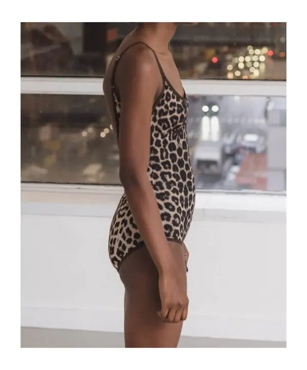 BASERANGE Emily Leopard-print Bodysuit