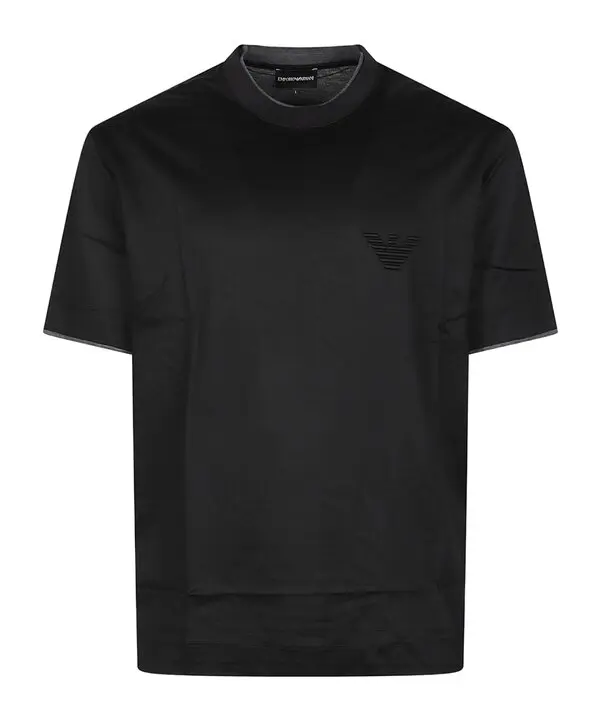 Emporio Armani Short-sleeved Crewneck T-shirt - Black