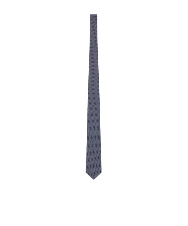 LARDINI Geometric-pattern Silk Tie