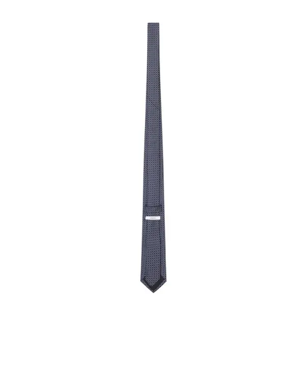 LARDINI Geometric-pattern Silk Tie