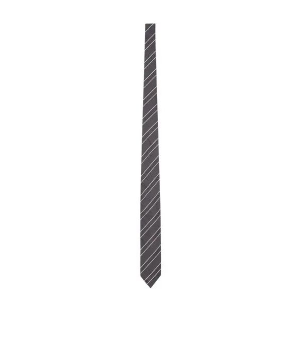 LARDINI Striped Pointed Tip Tie