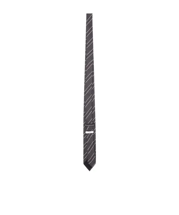LARDINI Striped Pointed Tip Tie