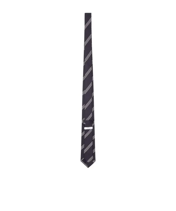 LARDINI Striped Silk Tie