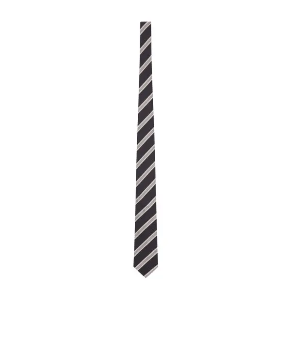 LARDINI Striped Silk Tie