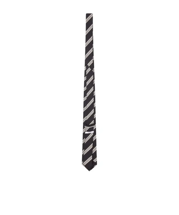 LARDINI Striped Silk Tie