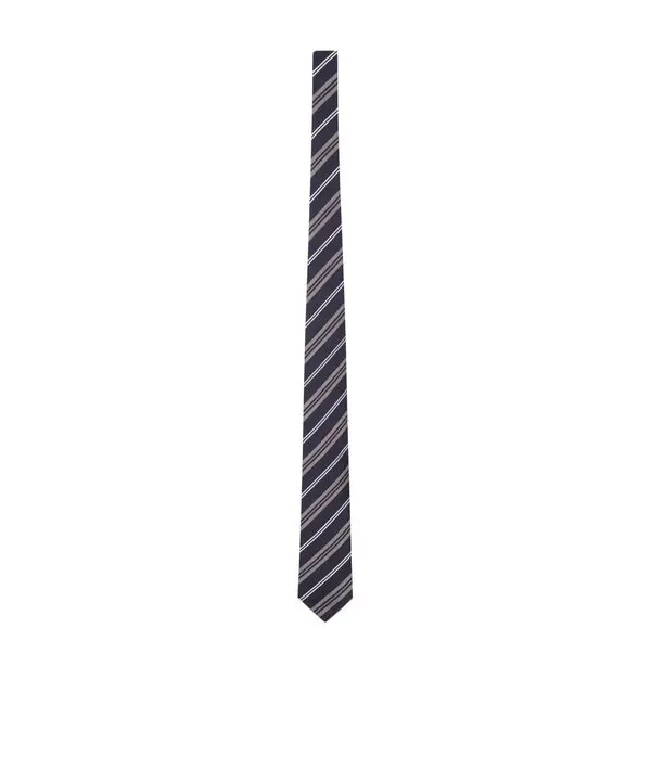 LARDINI Striped Silk Tie