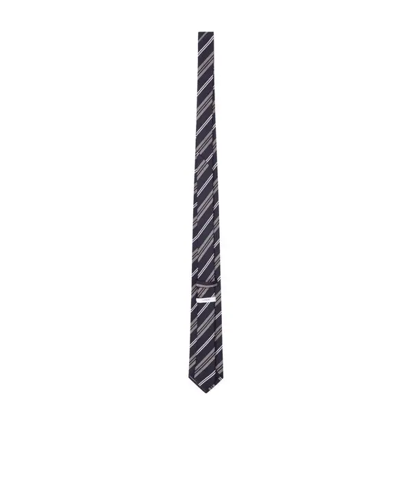 LARDINI Striped Silk Tie