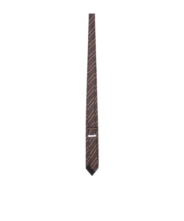 LARDINI Striped Pointed Tip Tie