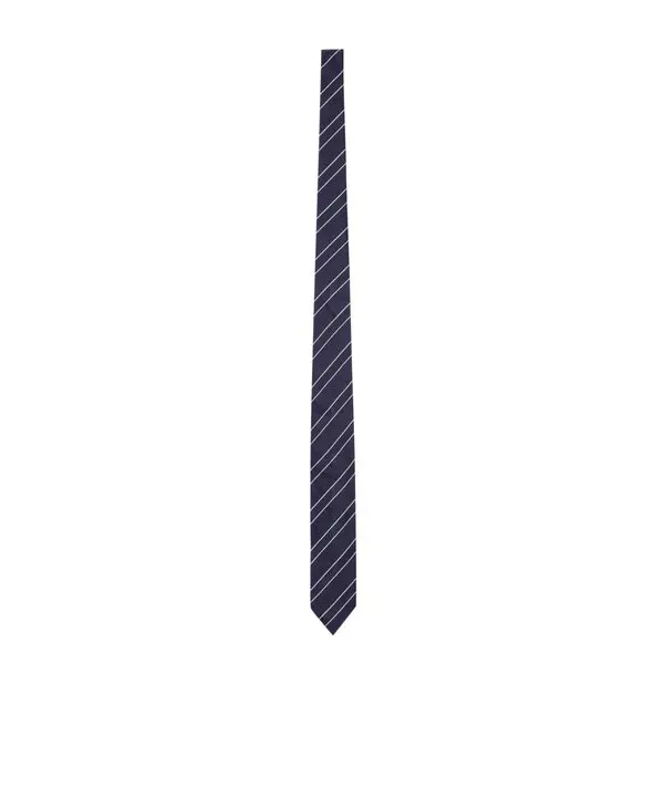 LARDINI Striped Pointed Tip Tie