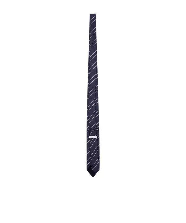 LARDINI Striped Pointed Tip Tie
