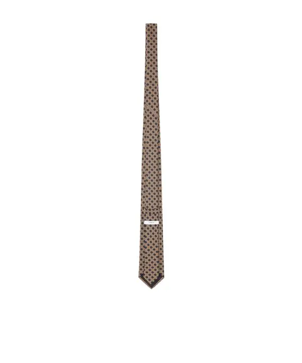 LARDINI Geometric-print Pointed Tie