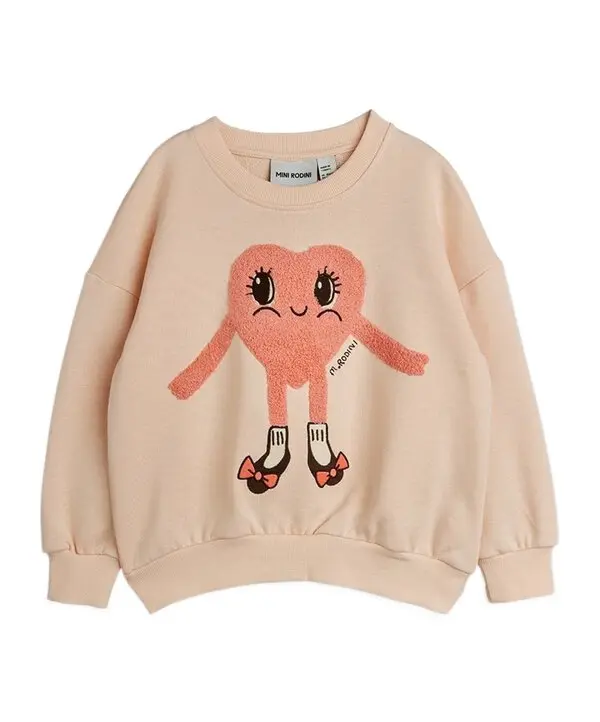 MINI RODINI Heart-detail Sweatshirt - Pink