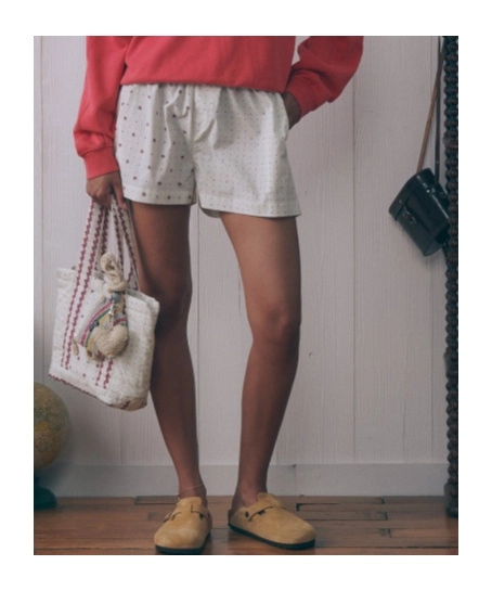 Maison Labiche Printed Elastic Waist Shorts