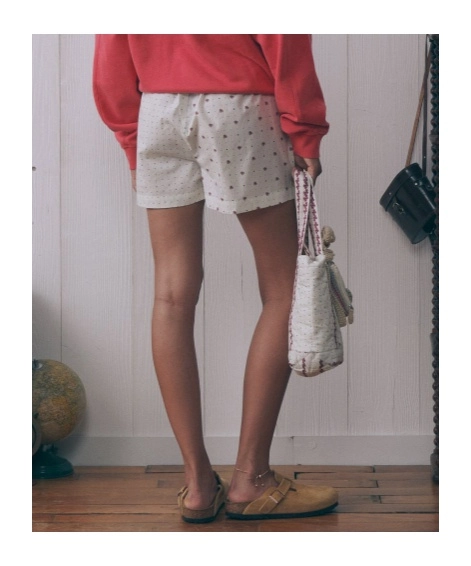 Maison Labiche Printed Elastic Waist Shorts