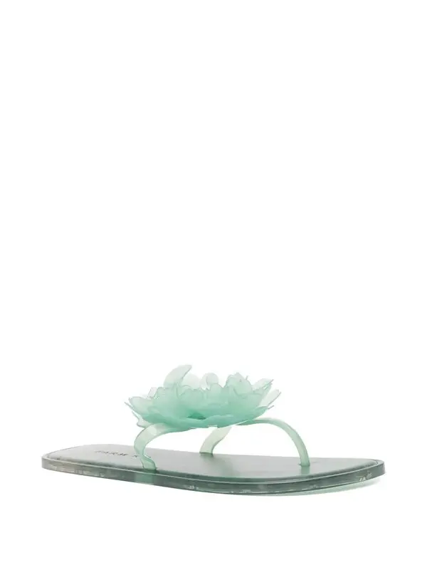 Farm Rio Floral-embellished Flip Flops