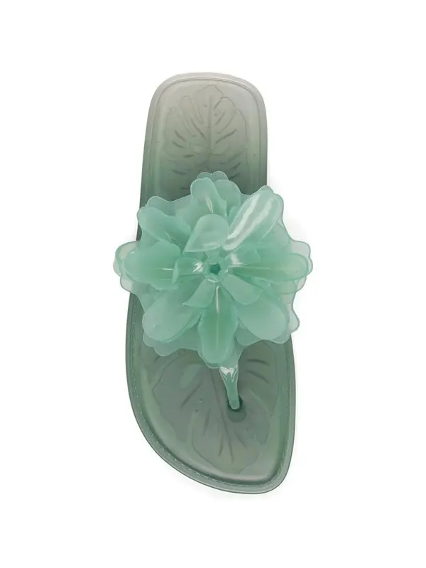 Farm Rio Floral-embellished Flip Flops