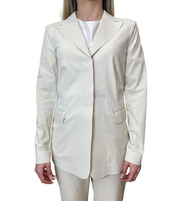 Max Mara Long-sleeved Casual Jacket - White