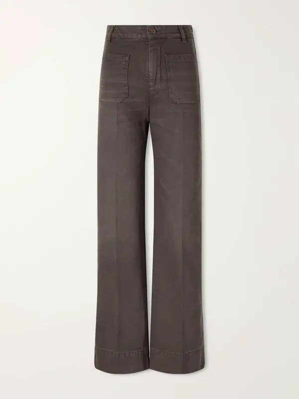 Victoria Beckham Alina High-rise Flared Jeans - Dark Gray