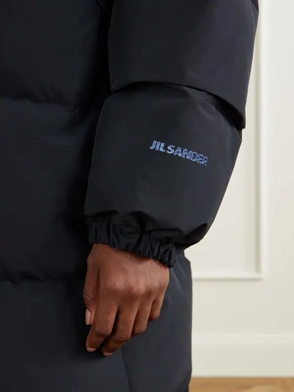 JIL SANDER Logo-appliquéd Quilted Shell Down Coat