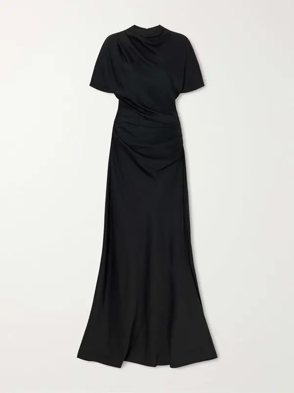 Simkhai Open-back Gathered Jersey Maxi Dress - Black