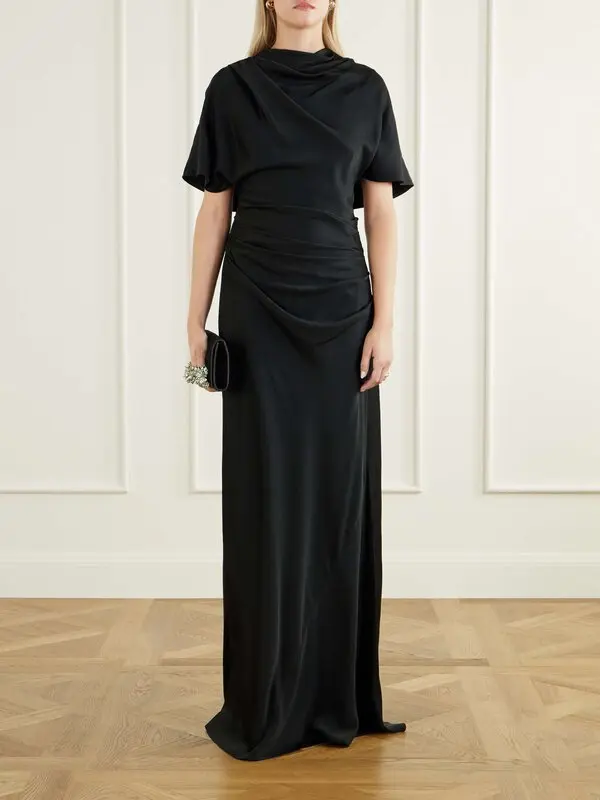 Simkhai Open-back Gathered Jersey Maxi Dress