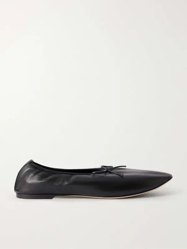 JAMIE HALLER The High Vamp Leather Ballet Flats - Black
