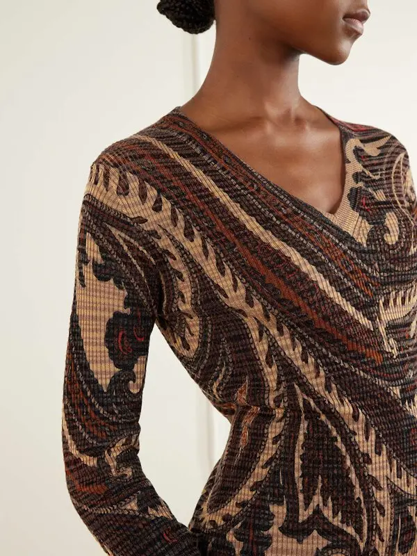 Etro Paisley Printed Knit Sweater