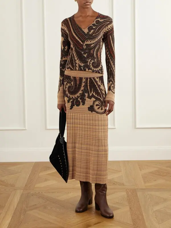Etro Paisley Printed Knit Sweater - Multi