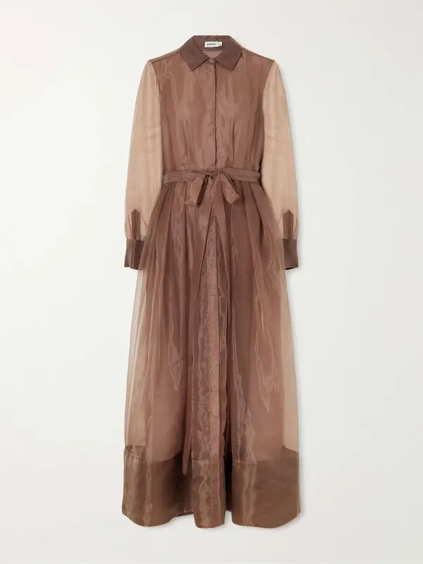 Simkhai Montgomery Belted Organza Gown