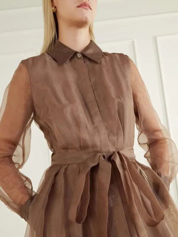 Simkhai Montgomery Belted Organza Gown