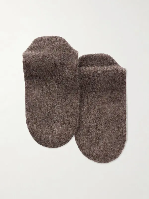 Nour Hammour Cashmere And Wool-blend Tights - Brown