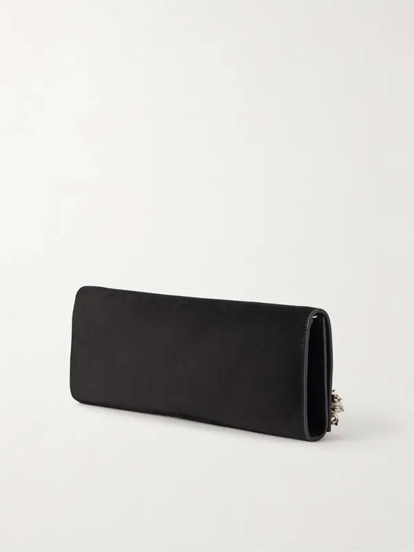 Simkhai River East West Bead-embellished Suede Clutch