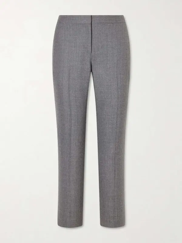 Alexander McQueen Wool Straight-leg Pants - Gray