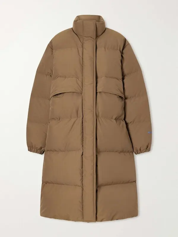 JIL SANDER Logo-appliquéd Quilted Shell Down Coat