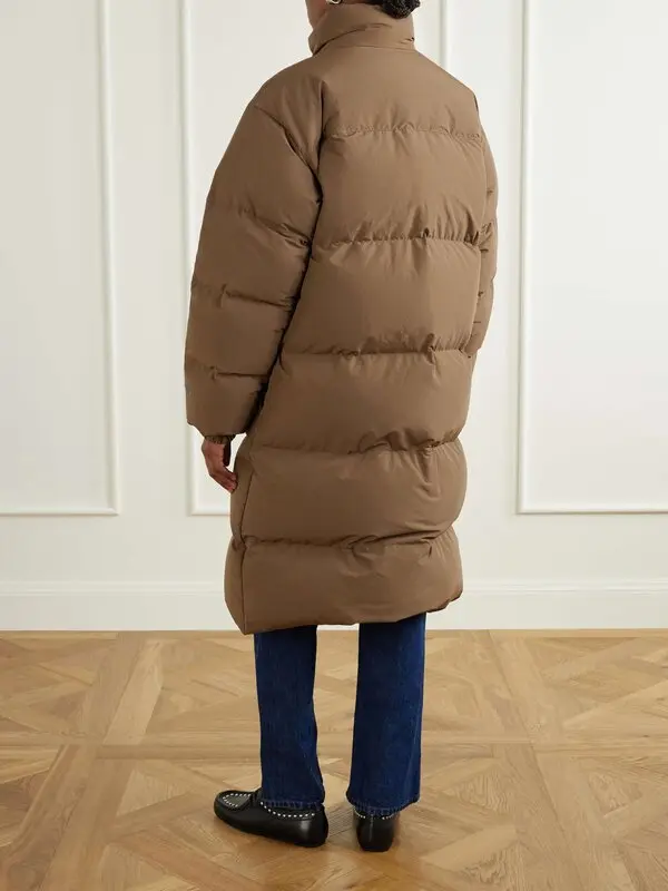 JIL SANDER Logo-appliquéd Quilted Shell Down Coat
