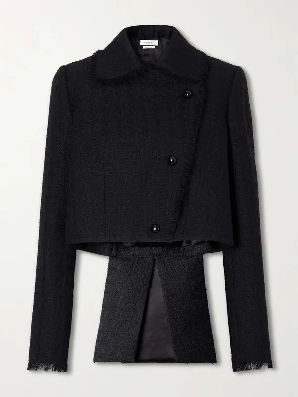 Alexander McQueen Wool And Mohair-blend Tweed Blazer - Black