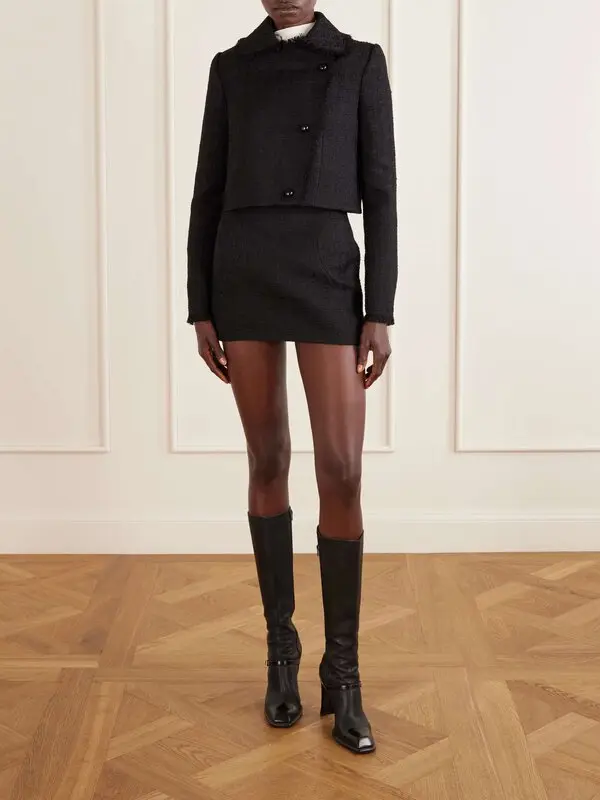 Alexander McQueen Wool And Mohair-blend Tweed Blazer