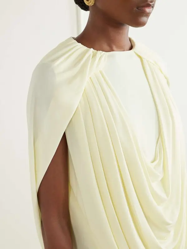 Brandon Maxwell The Astor Draped Jersey Blouse