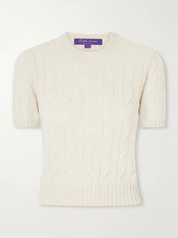 Ralph Lauren Cable-knit Cashmere Sweater - Neutrals