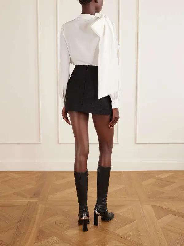 Alexander McQueen Wool And Mohair-blend Tweed Mini Skirt