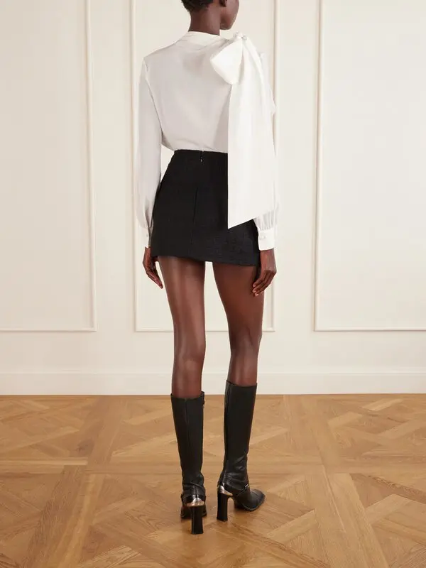 Alexander McQueen Wool And Mohair-blend Tweed Mini Skirt
