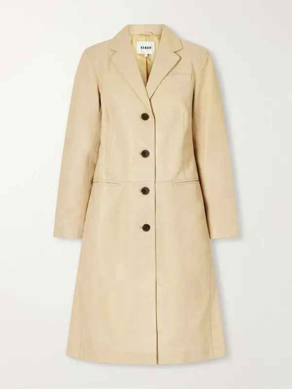Staud Wyatt Leather Coat