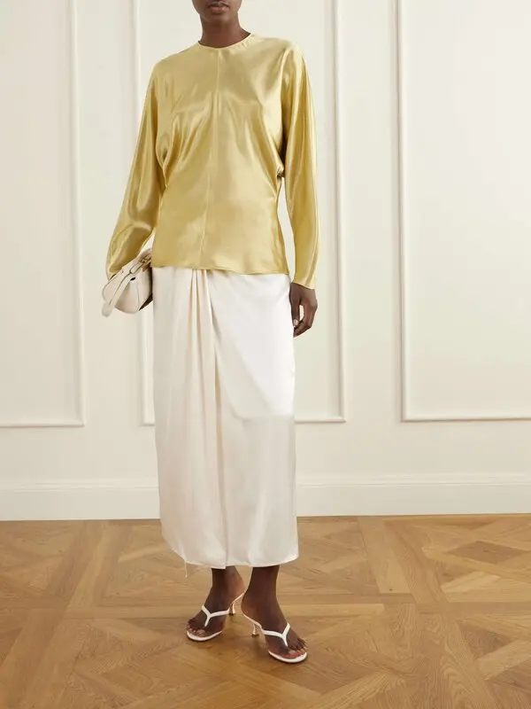FFORME Sylvie Satin Blouse - Gold