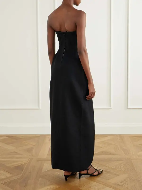 JIL SANDER Strapless Wool Gown