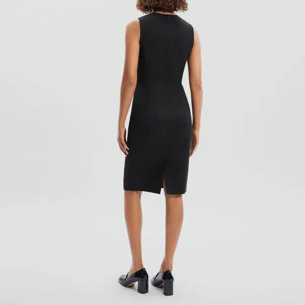 Theory V-neck Dress In Good Wool