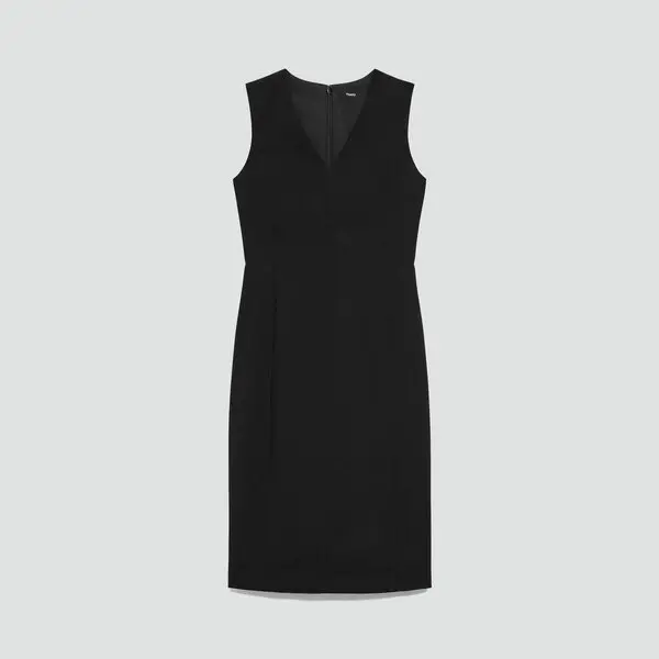 Theory V-neck Dress In Good Wool