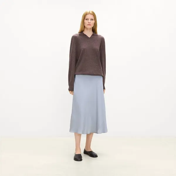Theory Fluid Pull-on Skirt In Silk Georgette - Luna