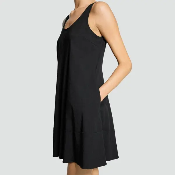 Theory Flared Tank Dress In Good Linen