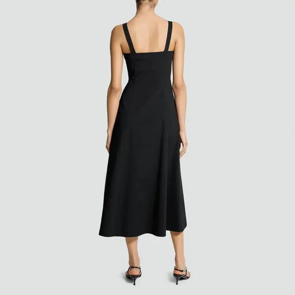 Theory Square Neck Dress In Good Linen